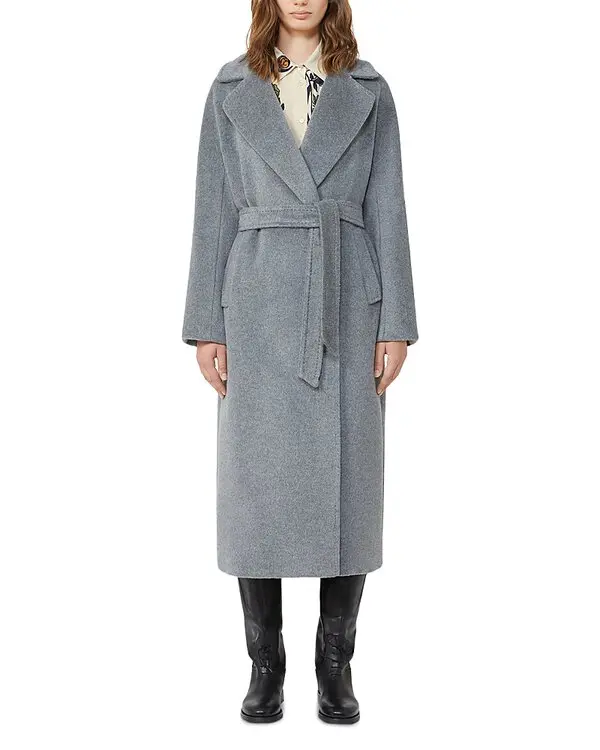 Max Mara Belted Tempera Coat - Medium Grey