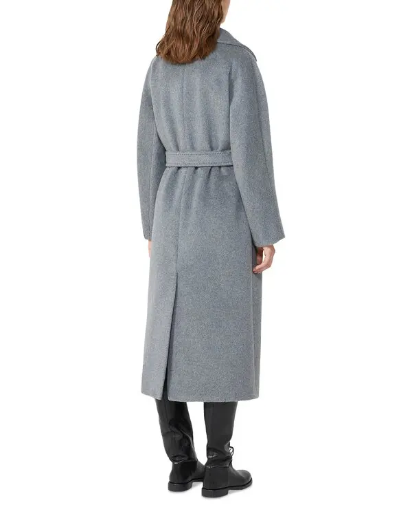 Max Mara Belted Tempera Coat - Medium Grey