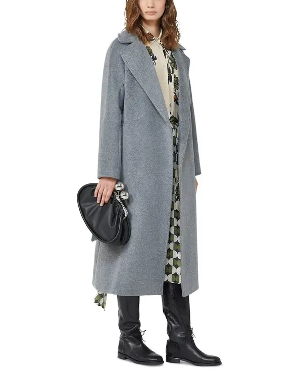 Max Mara Belted Tempera Coat - Medium Grey