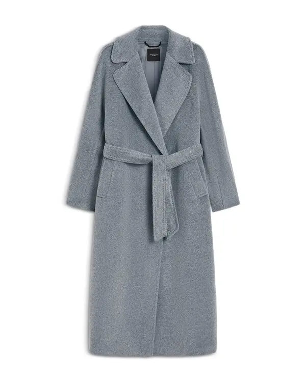 Max Mara Belted Tempera Coat - Medium Grey