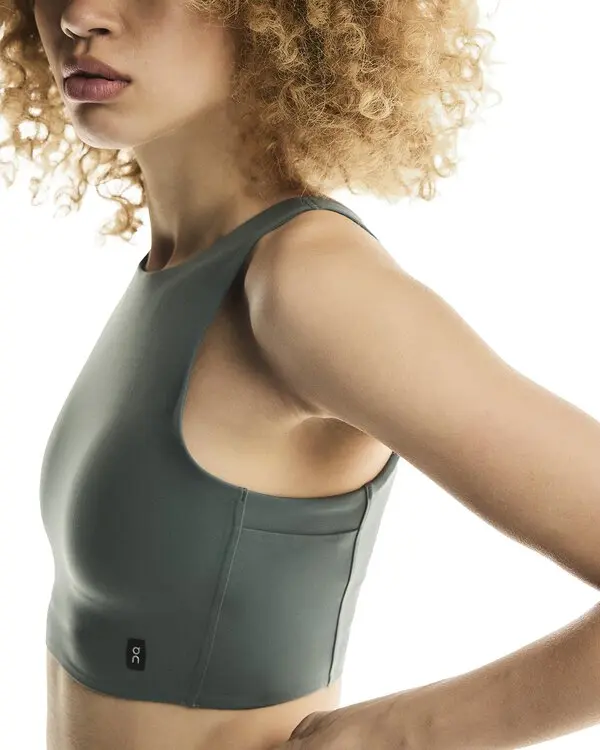 On Core 2-in-1 Cropped Top - Olive