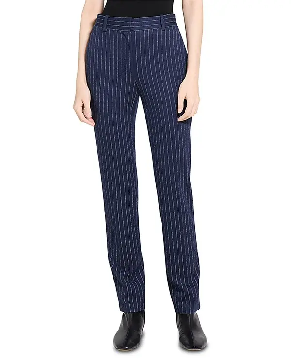 Theory Slim Pinstriped Trousers