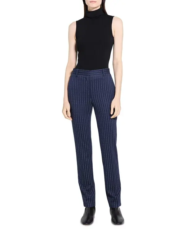 Theory Slim Pinstriped Trousers