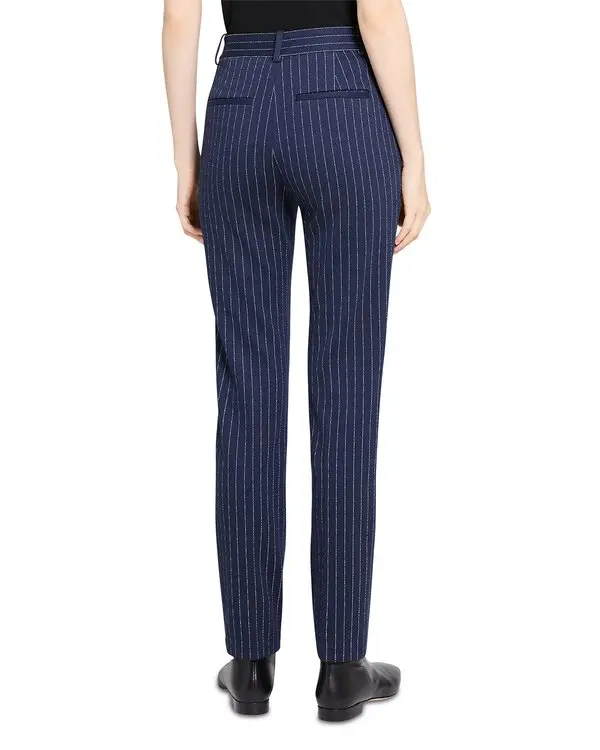 Theory Slim Pinstriped Trousers