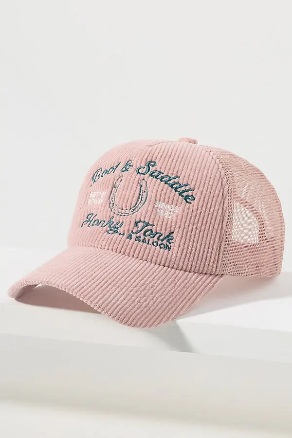 WORN/WEST Trucker Hat - Pink Boot & Saddle