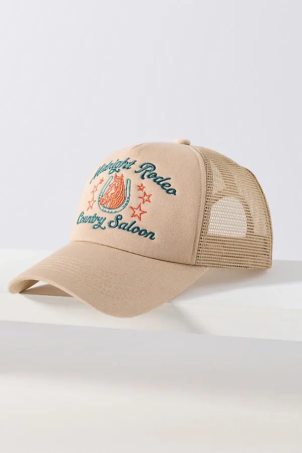 WORN/WEST Trucker Hat - Tan Midnight Rodeo