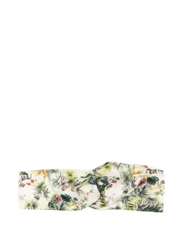 Elie Saab Floral-print Twisted Headband - U2e04 Natural