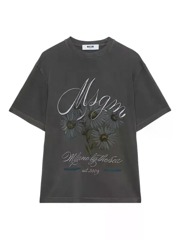 MSGM Floral-print T-shirt