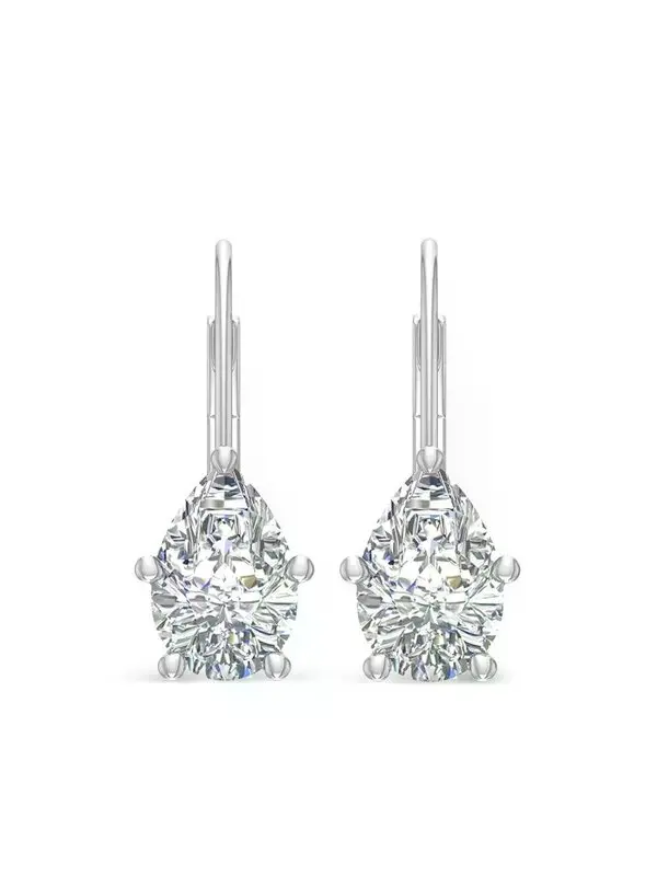 TILLA 14k White Gold Diamond Earrings - Silver