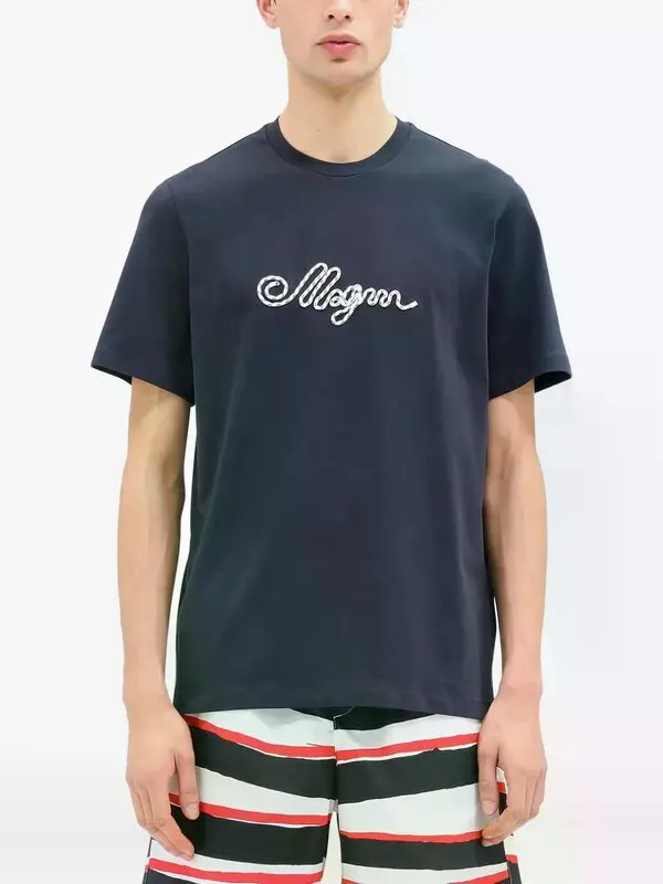 MSGM Logo-embroidered T-shirt