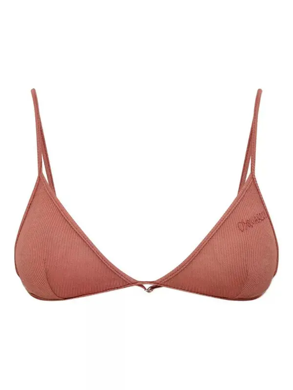Dsquared2 Logo-embroidered Bra - Pink