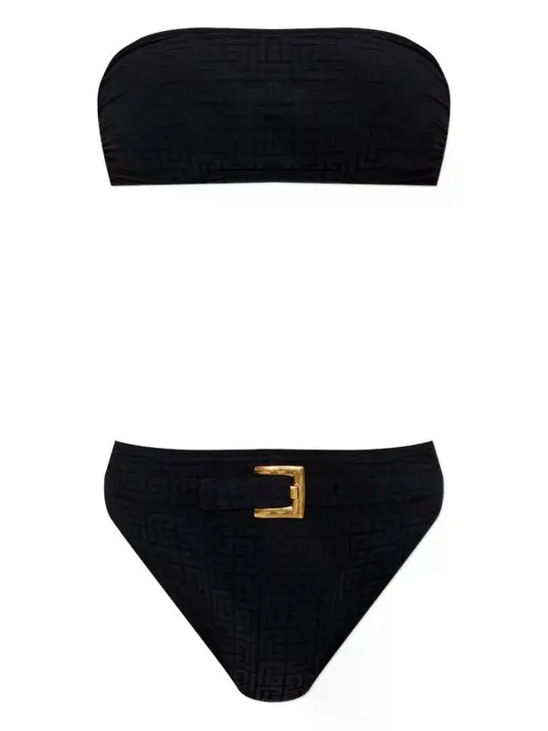 Balmain Belted-waist Bikini - Black