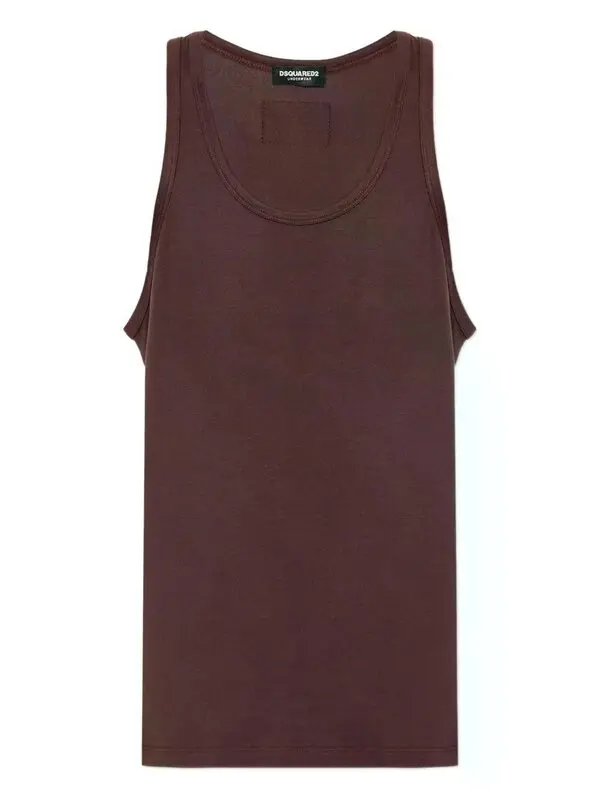 Dsquared2 Logo-patch Sleeveless Top - Brown