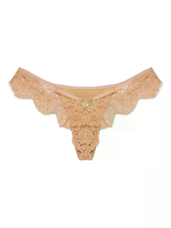 Dsquared2 Lace-detail Thong - Neutrals