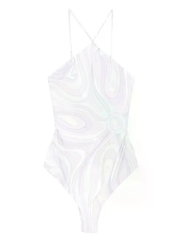 Emilio Pucci Halterneck Swimsuit - Purple