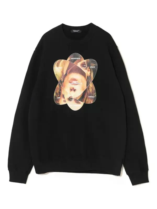 UNDERCOVERISM Graphic-print Crew-neck Sweatshirt - Black