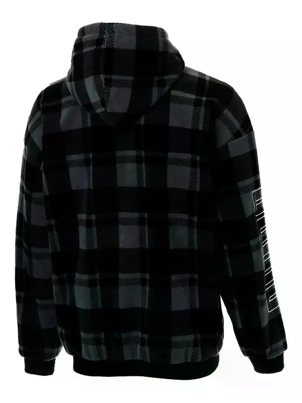 PUMA Check-pattern Hoodie - Black