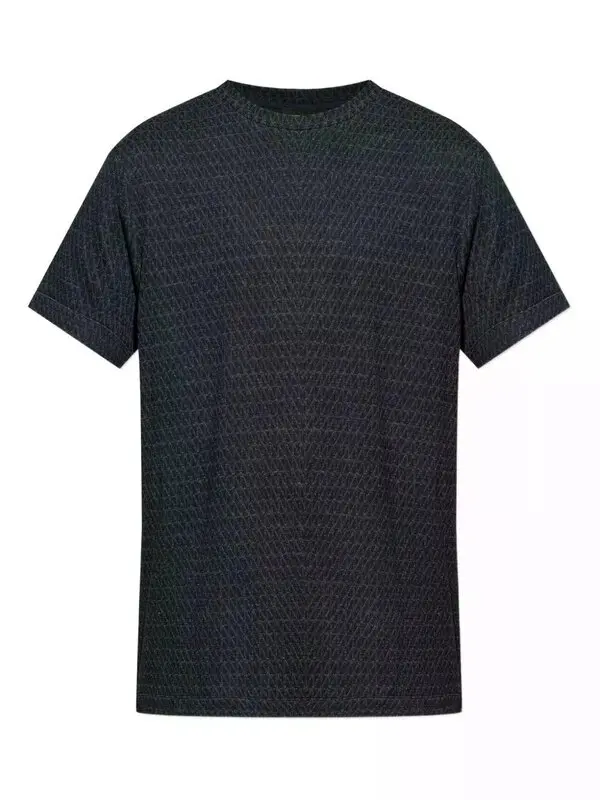 Giorgio Armani Patterned-jacquard T-shirt