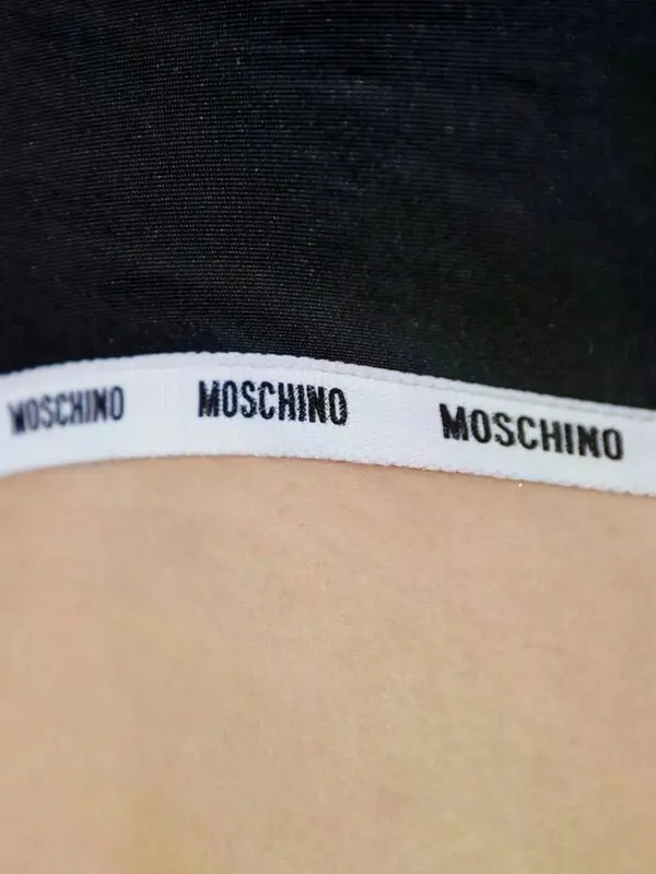 Moschino Logo-trim Bikini Top