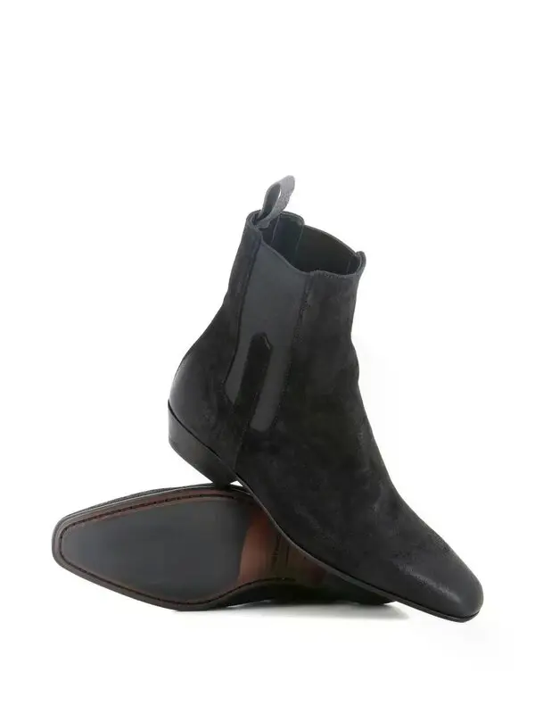 PANTANETTI 30mm Suede Chelsea Boots - Black