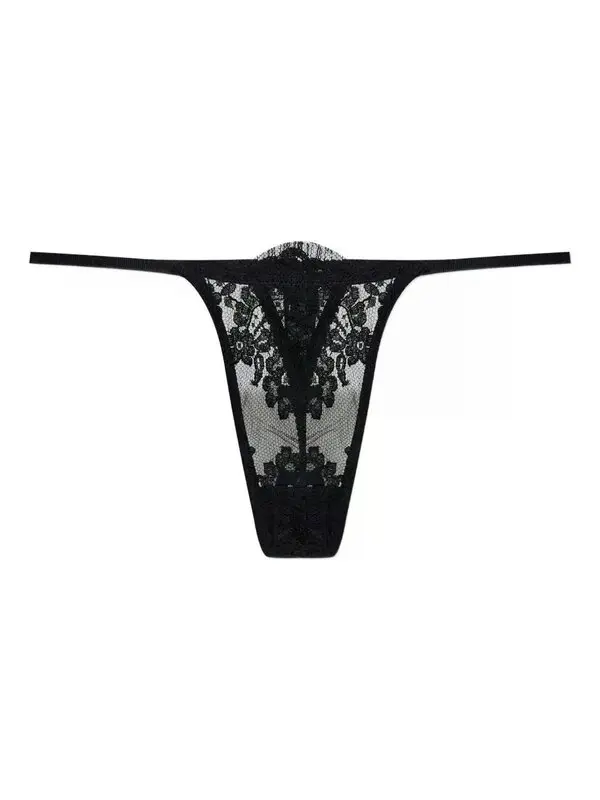 Dsquared2 Floral-lace Thong - Black