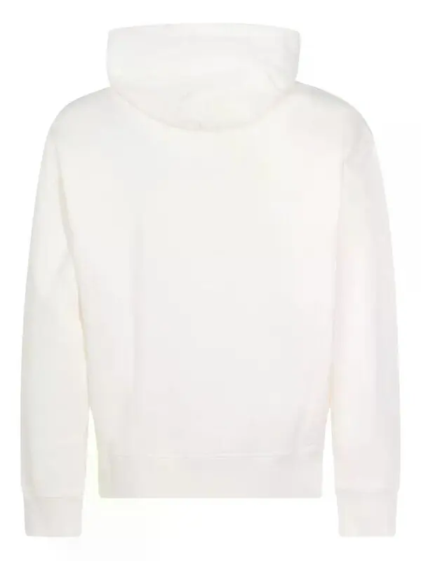 Moncler Logo-print Cotton Hoodie - White