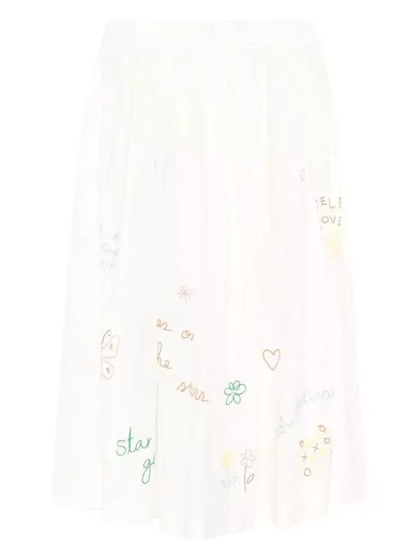 Mira Mikati Scribble-embroidered Skirt