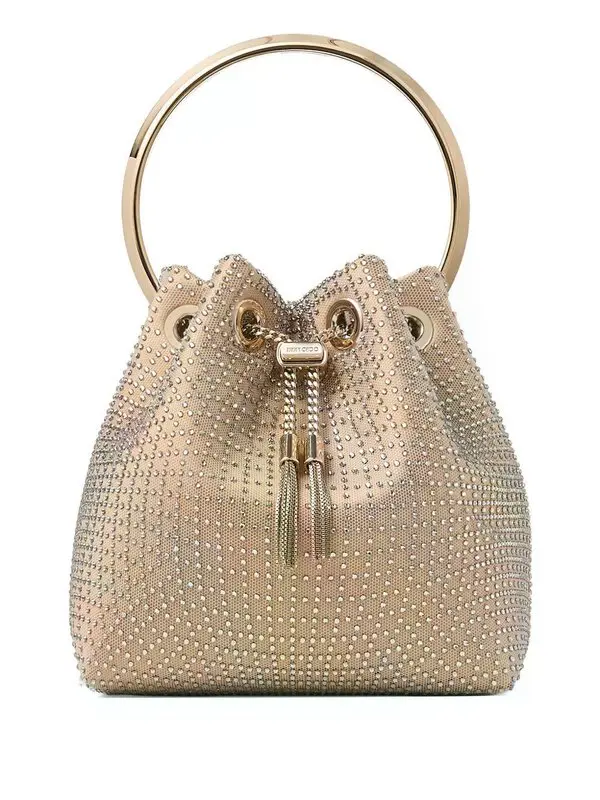 JIMMY CHOO Crystal-embellished Mini Bag - Gold