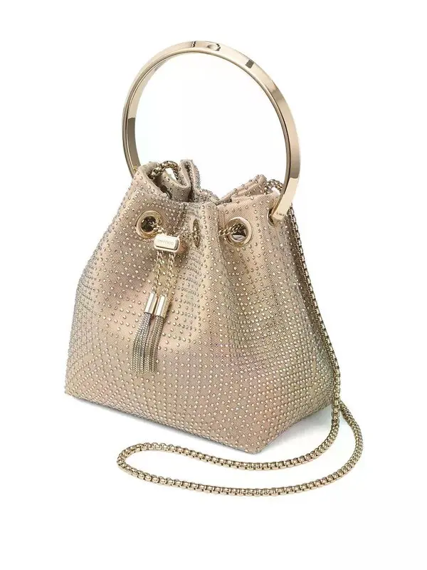 JIMMY CHOO Crystal-embellished Mini Bag - Gold