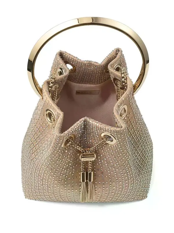 JIMMY CHOO Crystal-embellished Mini Bag - Gold