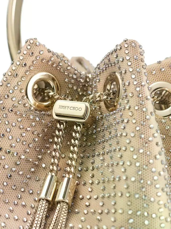 JIMMY CHOO Crystal-embellished Mini Bag - Gold