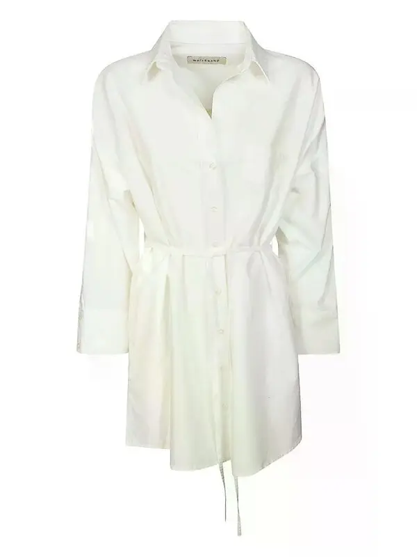 WHITE SAND Belted Shirt