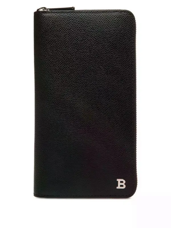 Bally Embossed Leather Wallet - Black