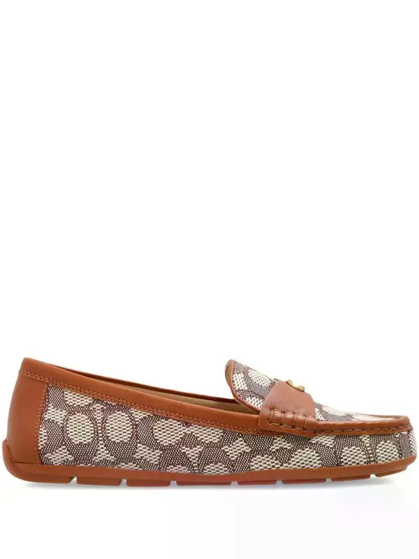 COACH Logo-jacquard Loafers - Brown