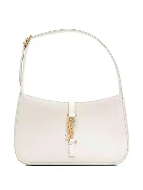 Saint Laurent Le 5 À 7 Leather Shoulder Bag - White