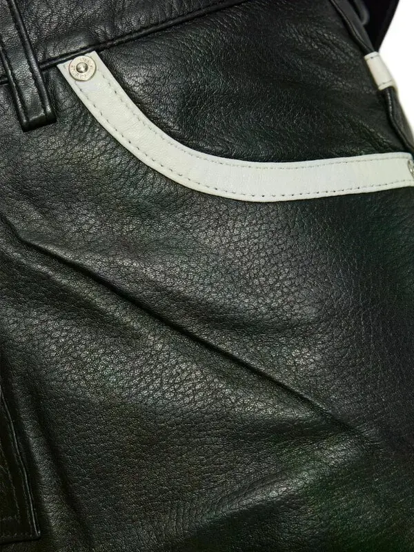 GESTUZ Panelled Leather Mini Skirt