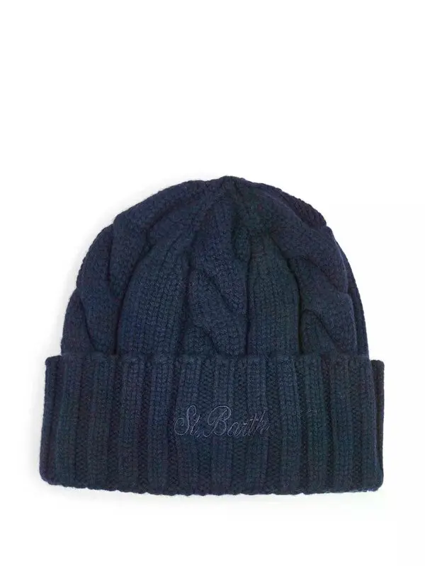 MC2 SAINT BARTH Cable-knit Beanie Hat - Blue