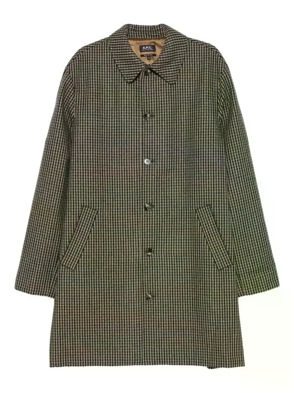 A.p.c. Checked Button-fastening Coat