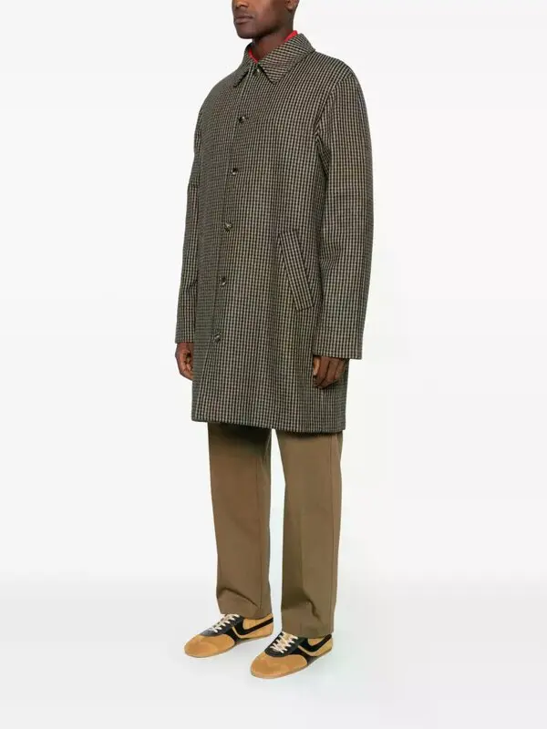 A.p.c. Checked Button-fastening Coat