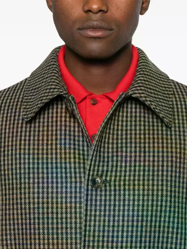 A.p.c. Checked Button-fastening Coat