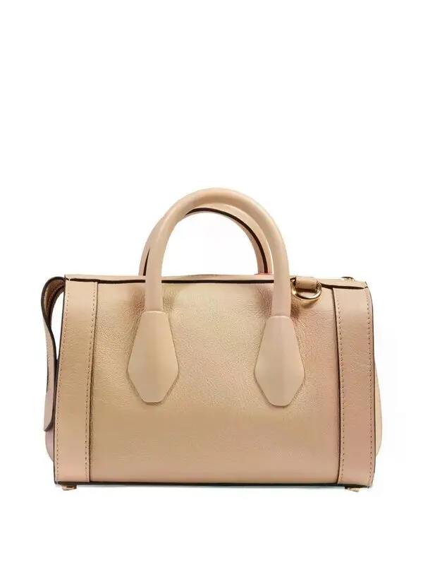 LANCEL Leather Top Handle Bowling Bag