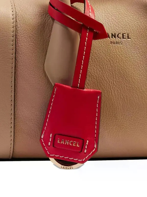 LANCEL Leather Top Handle Bowling Bag