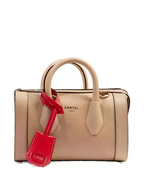 LANCEL Leather Top Handle Bowling Bag