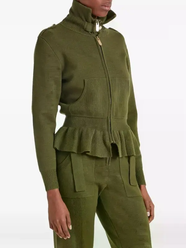 TEMPERLEY LONDON Ruffled Knit Napoleon Jacket