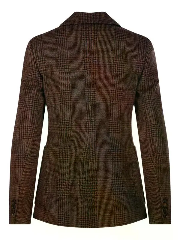 Max Mara Check Double-breasted Blazer - Brown