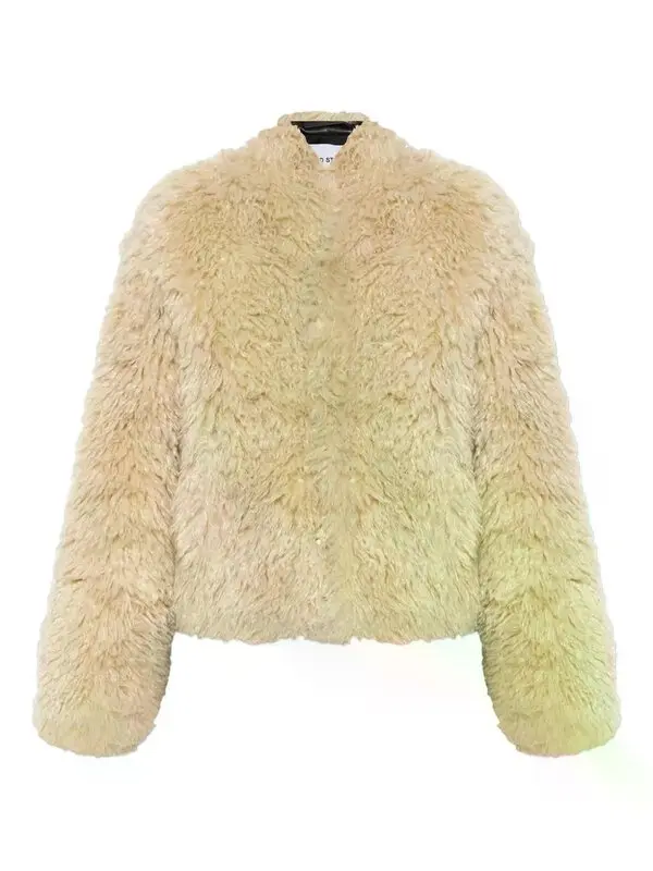 STAND STUDIO Long-sleeved Faux-fur Jacket