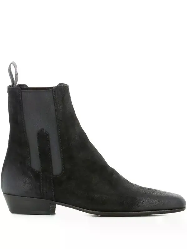 PANTANETTI 30mm Suede Chelsea Boots - Black