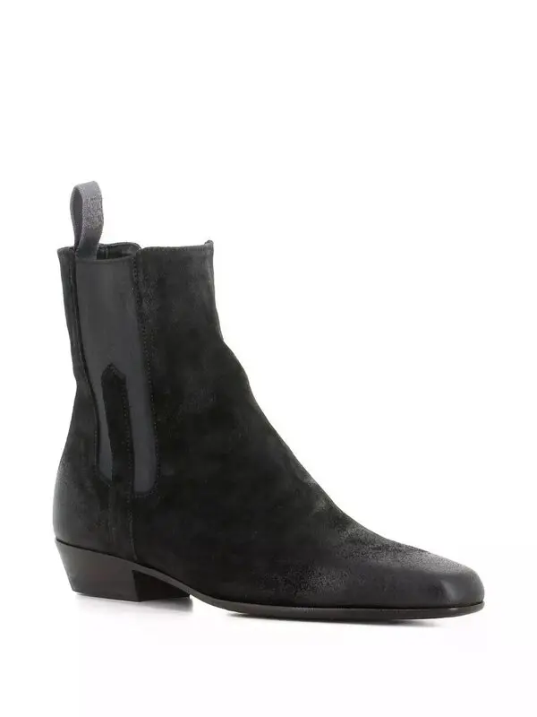 PANTANETTI 30mm Suede Chelsea Boots - Black