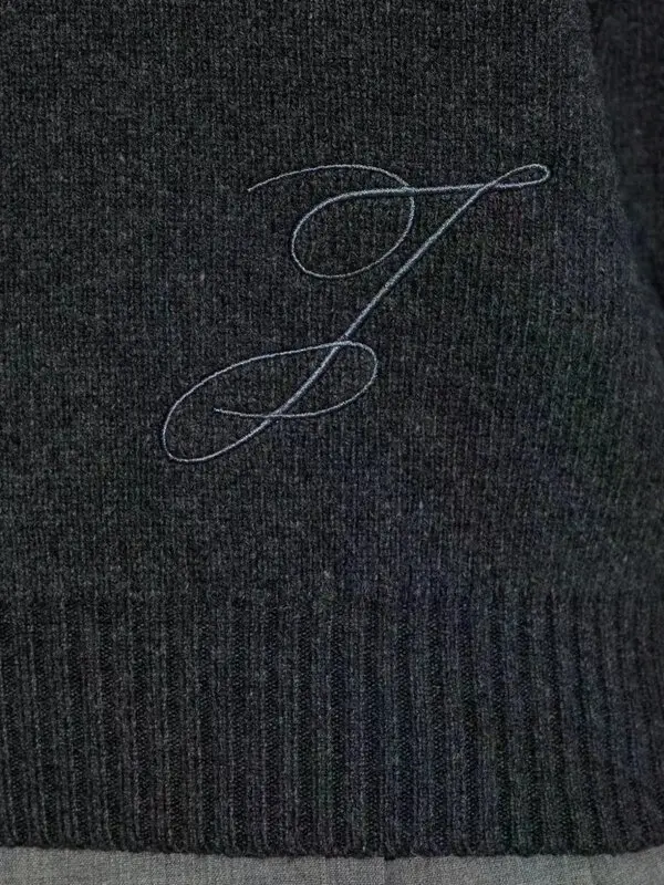 Jacquemus Embroidered Turtleneck Sweater - Grey