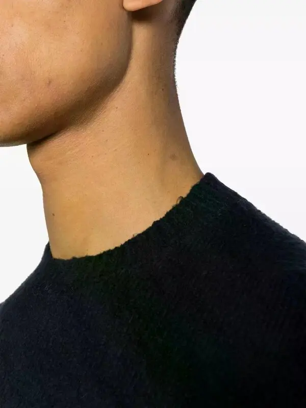 ROBERTO COLLINA Crew-neck Cotton-blend Jumper - Blue